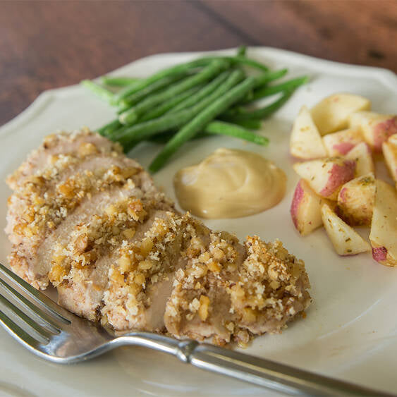 Praline Crusted Chicken with Roasted Potatoes OR Broccoli* - HomeCooked